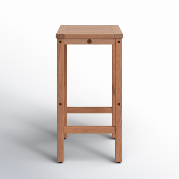 AllModern Tempo Teak Outdoor Stool & Reviews | Wayfair