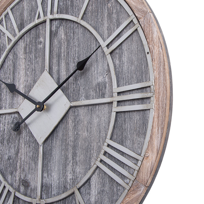 Gracie Oaks Bernhard Wood Wall Clock & Reviews | Wayfair