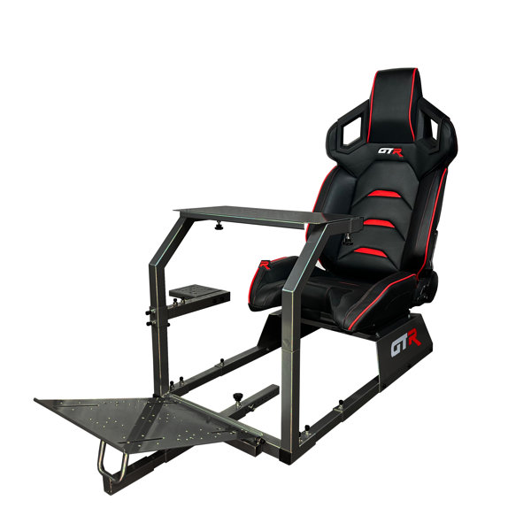 GTR Simulator Reclining Ergonomic Leather PC & Racing Game Chair with ...