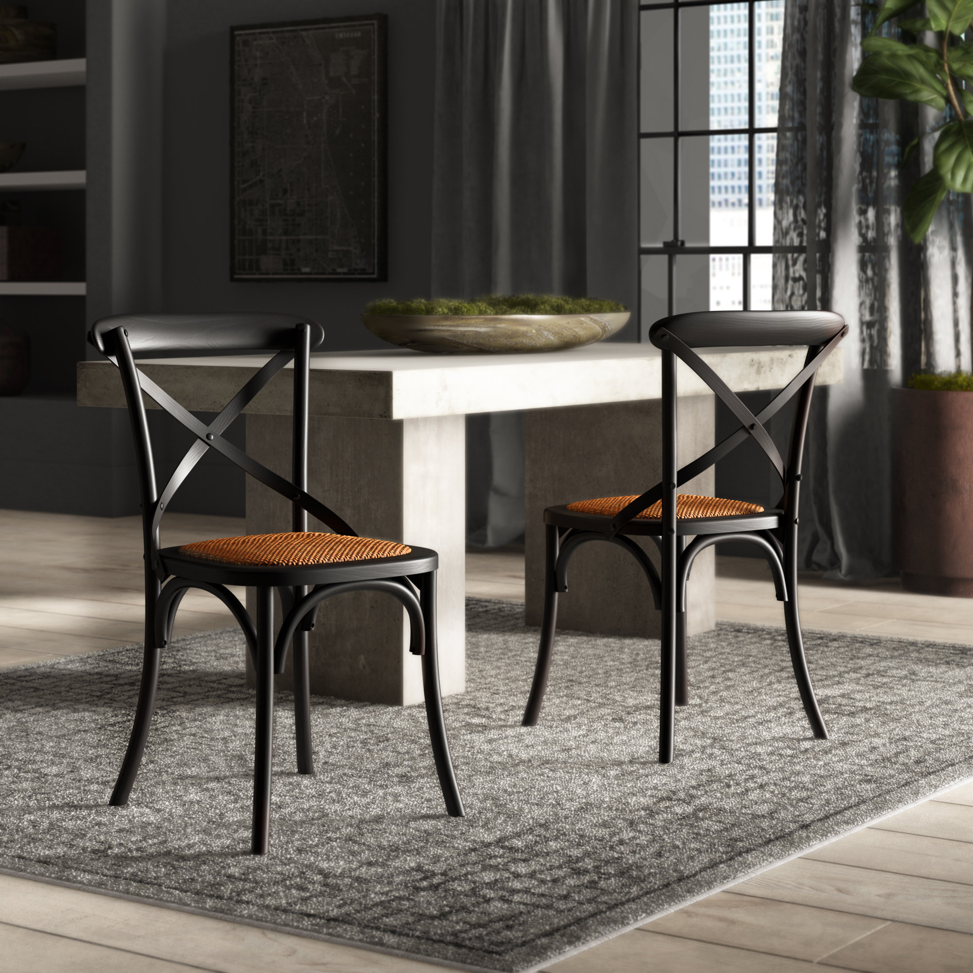 August Grove® Ladores Cross Back Side Chair & Reviews | Wayfair