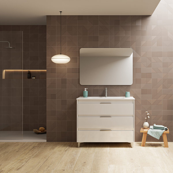 17 Stories Jennene 1000mm Wall Hung Single Vanity Unit | Wayfair.co.uk