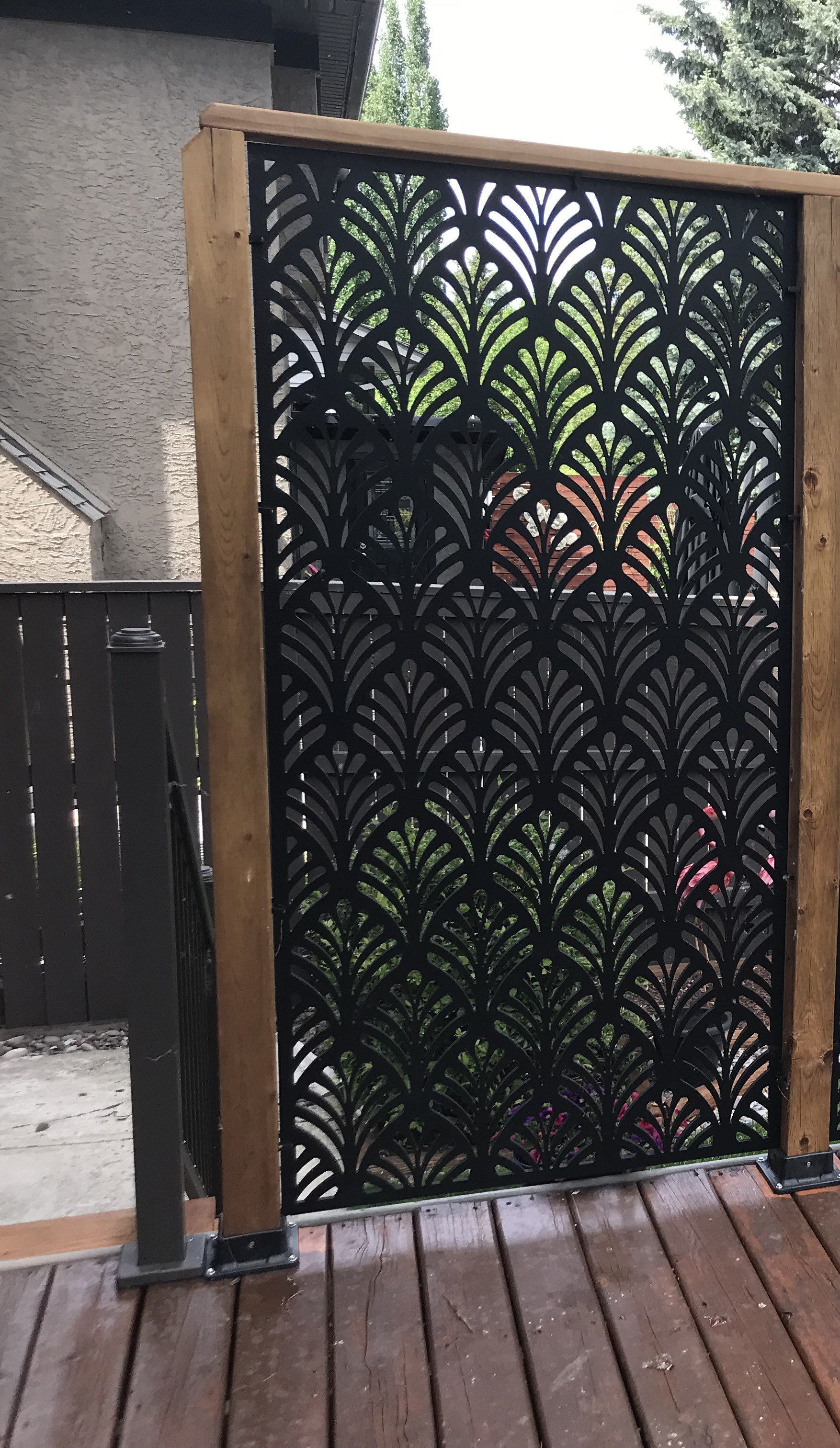 CORE Landscape Products Fanfare Decorative Privacy Screen PVC 3' x 6 ...