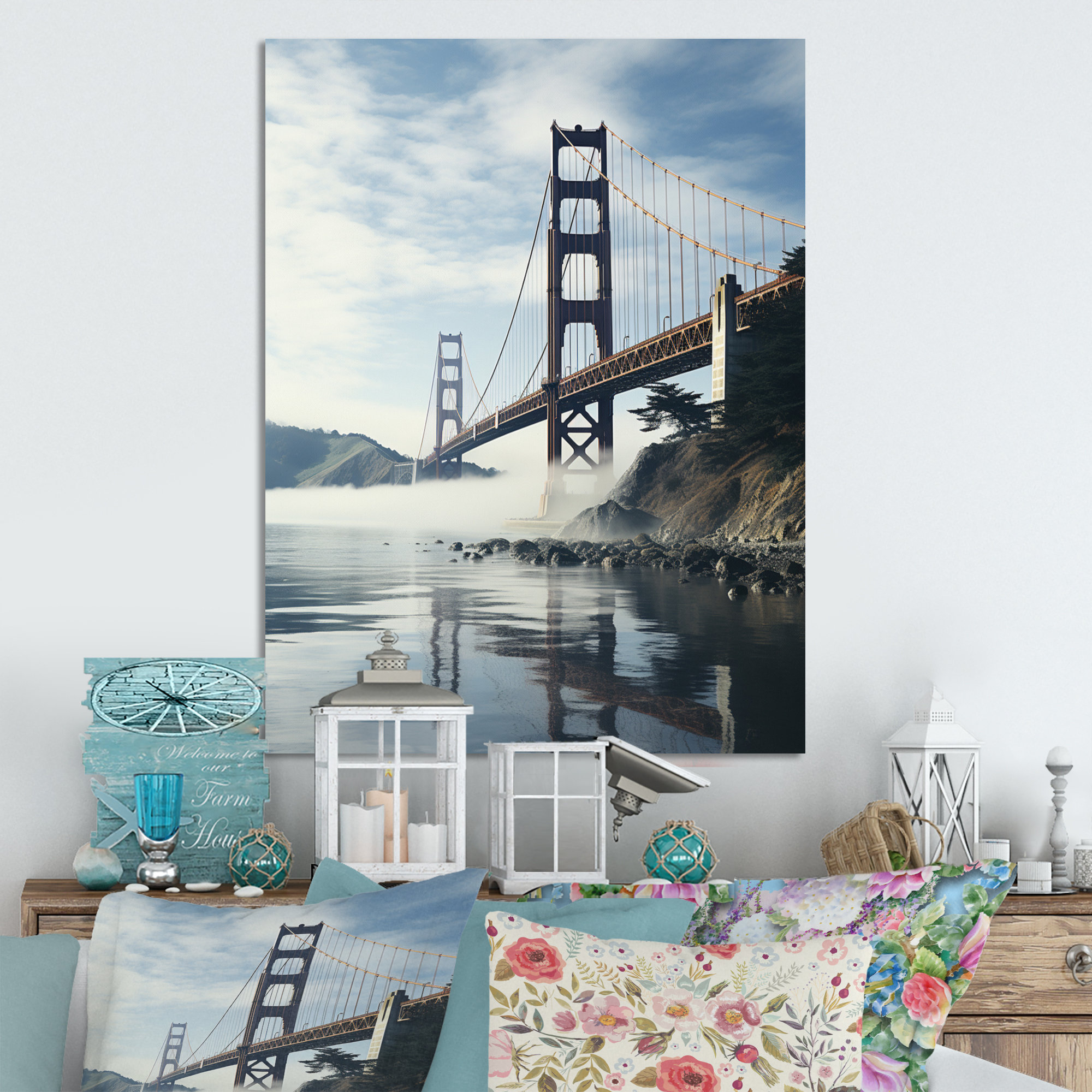 Ebern Designs Grey Bridge Majestic Arch Graphite II - Cityscapes Metal ...