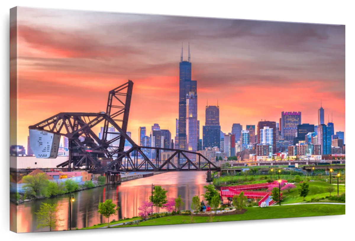 Latitude Run® Downtown Chicago Skyline - Wayfair Canada
