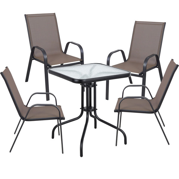 Wildon Home® Woodberry Square 4 - Person 23.76" Long Dining Set | Wayfair
