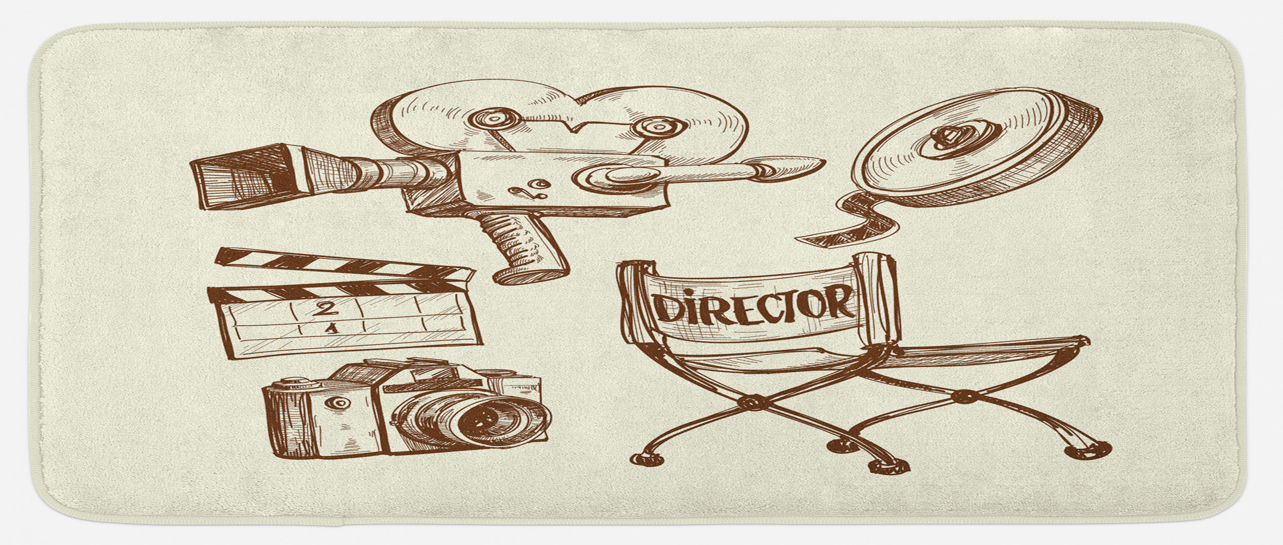 East Urban Home Movie Theater Kitchen Mat | Wayfair