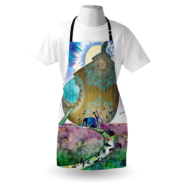 Bless international East Urban Home Colorful Apron Unisex, Animals of ...