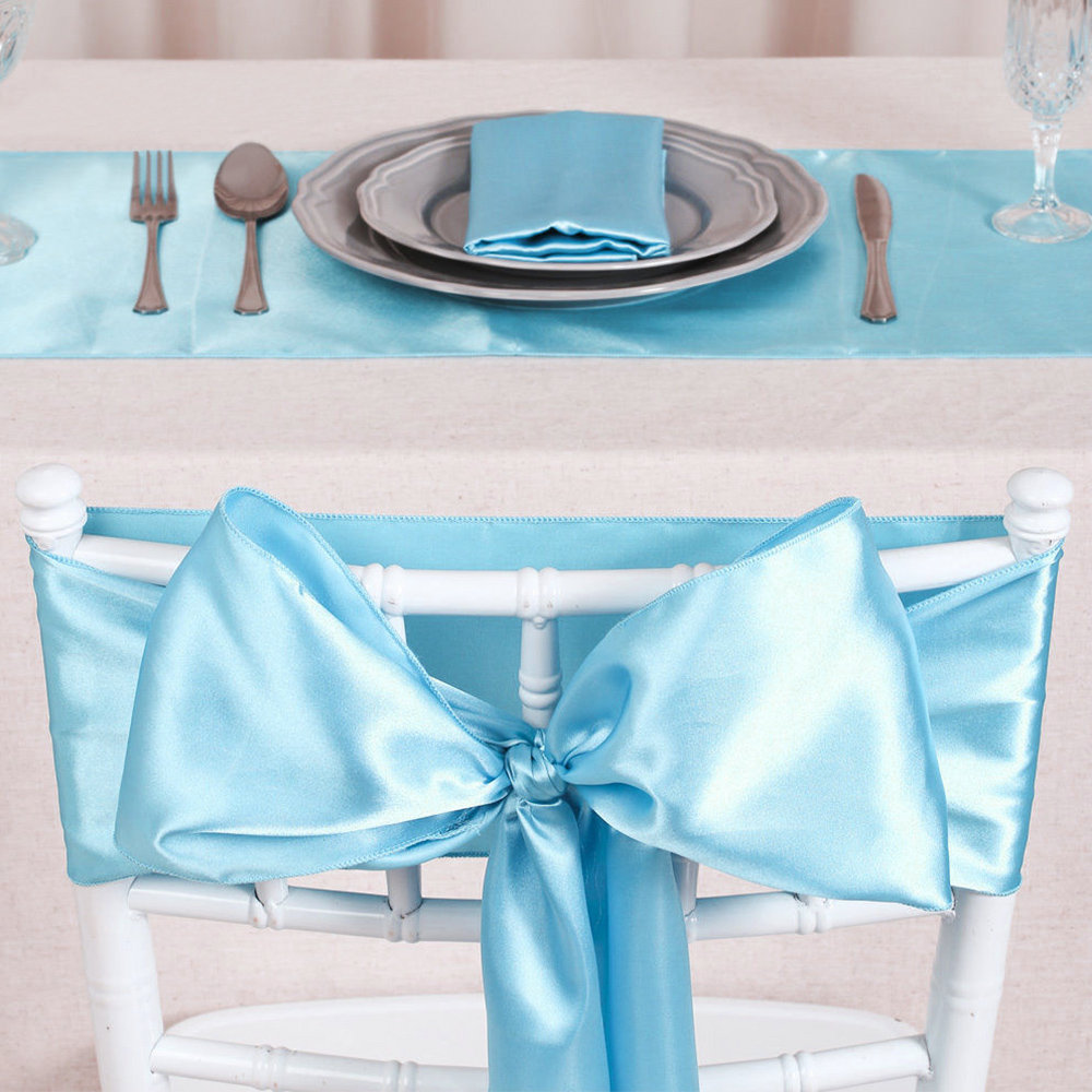 Boshen Satin Chair Sash Ribbon Bow 7"X108" Wedding Party Banquet Decor ...
