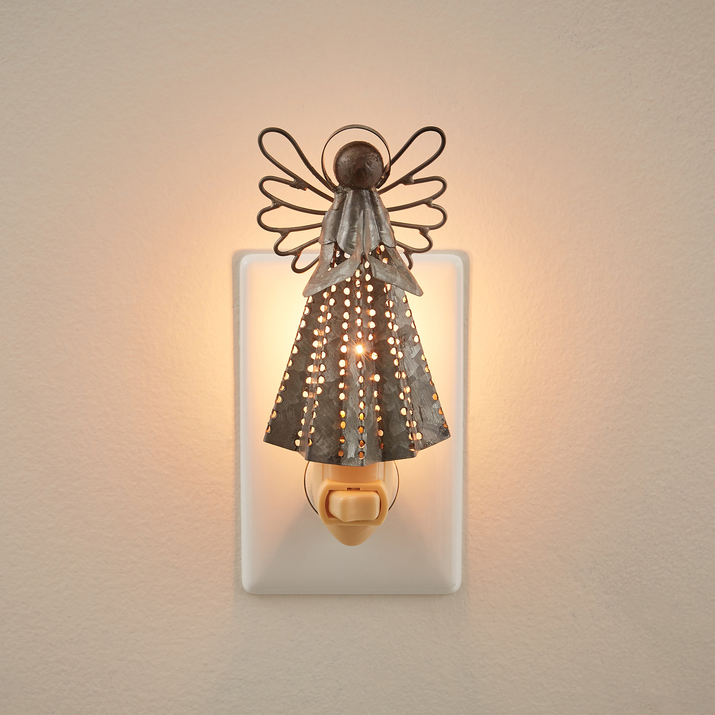 Park Designs Galvanized Angel Night Light | Wayfair