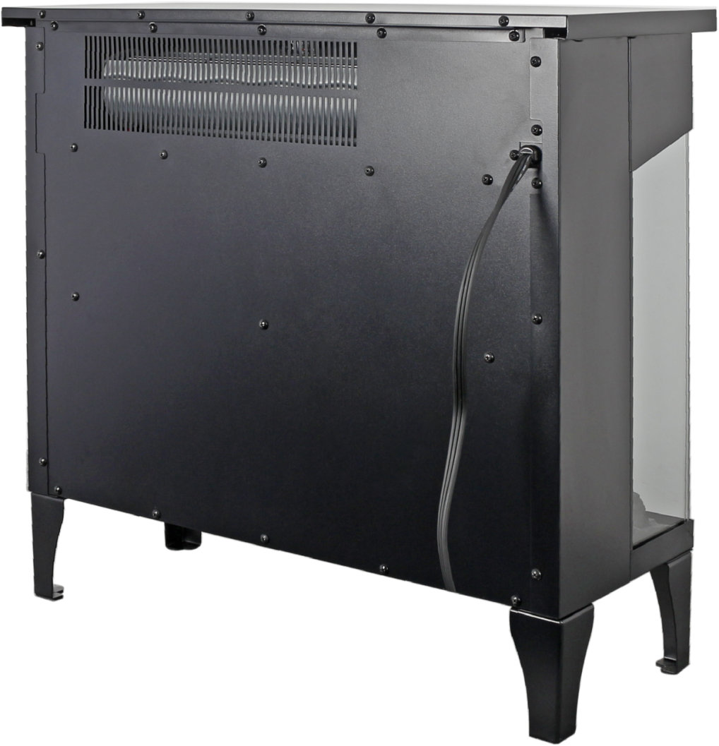 iYofe 24-Inch Freestanding Electric Fireplace With Three-Sided Glass ...