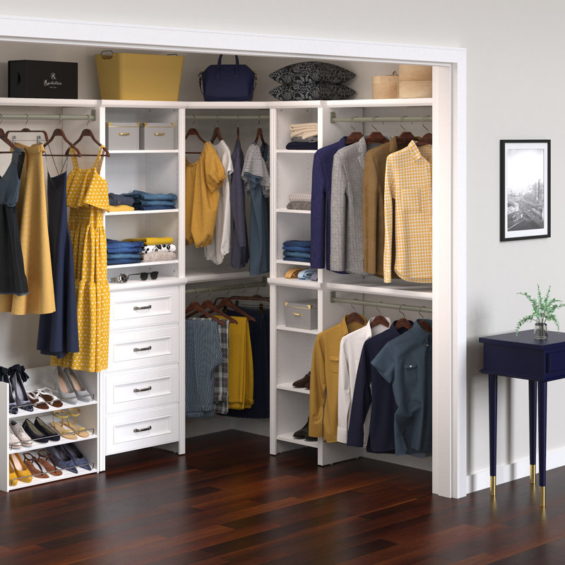 ClosetMaid Impressions 23 in. Corner Rounder Nickel Closet Rod | Wayfair