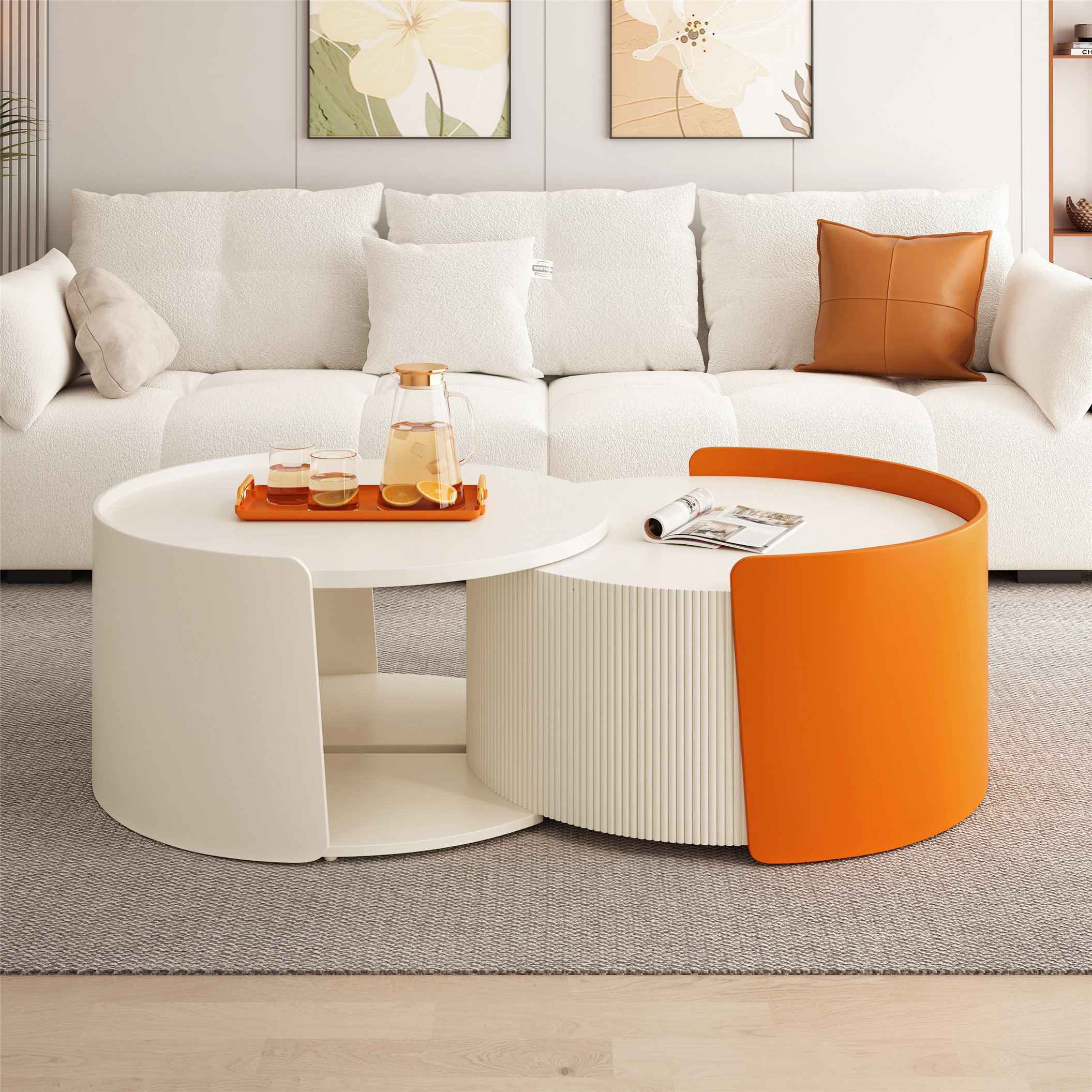 Latitude Run® Versatile Nesting Coffee Table with Sliding Tabletop for ...