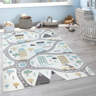 Paco Home Nursery Rug With Streets Cars And Trees Motif In Pastel ...