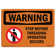 SignMission OSHA WARNING Sign - Stop Before Threading Operation Occurs ...