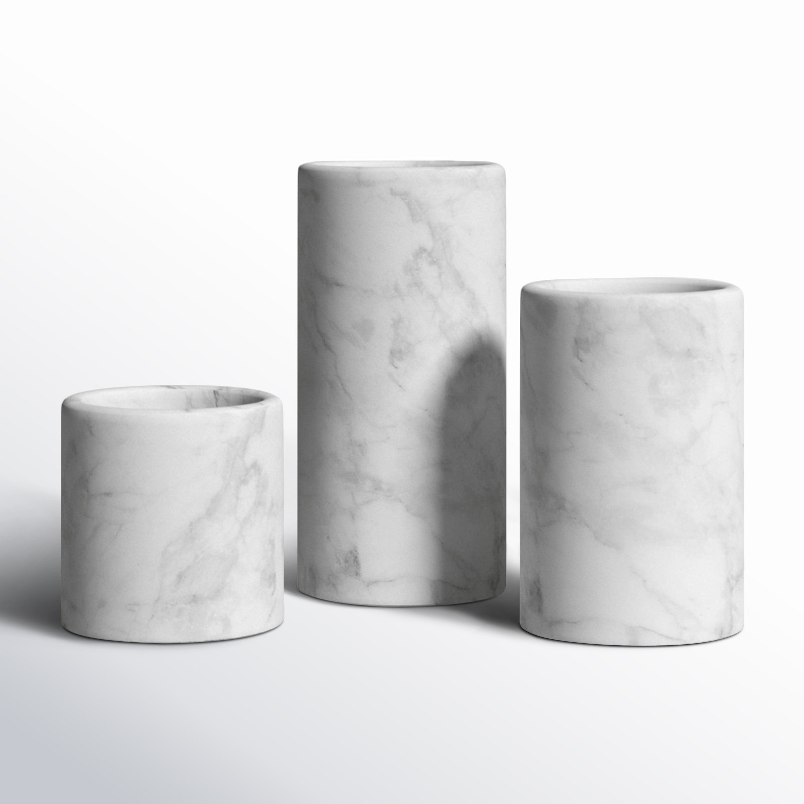 AllModern Matheson Stone Tabletop Taper Holder Set & Reviews | Birch Lane