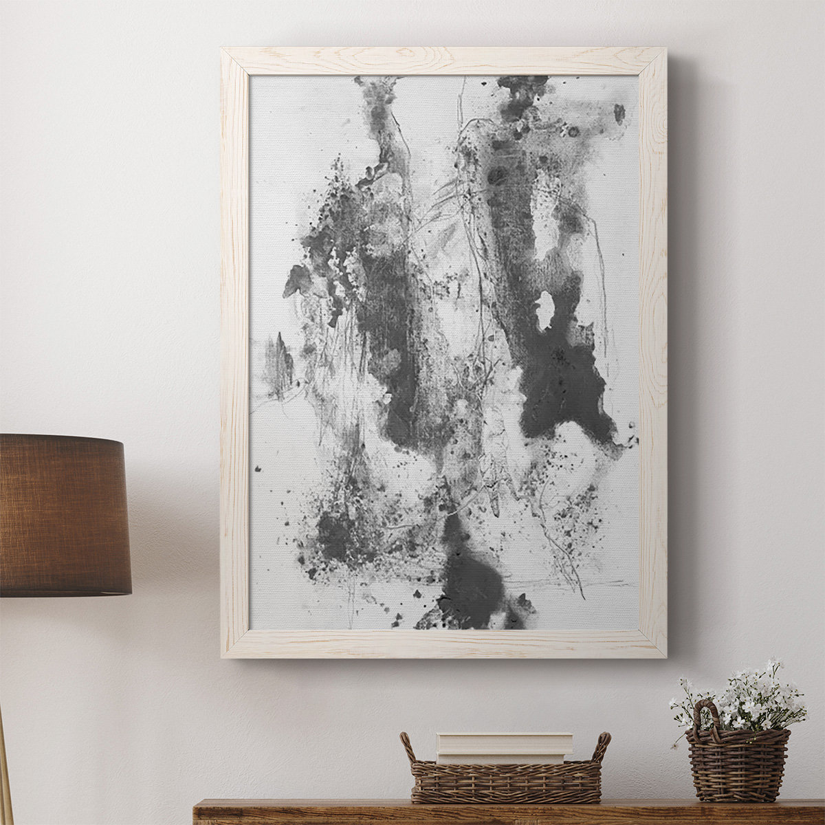 Ivy Bronx Brodnax Graphite Abstract III Framed On Canvas Print | Wayfair