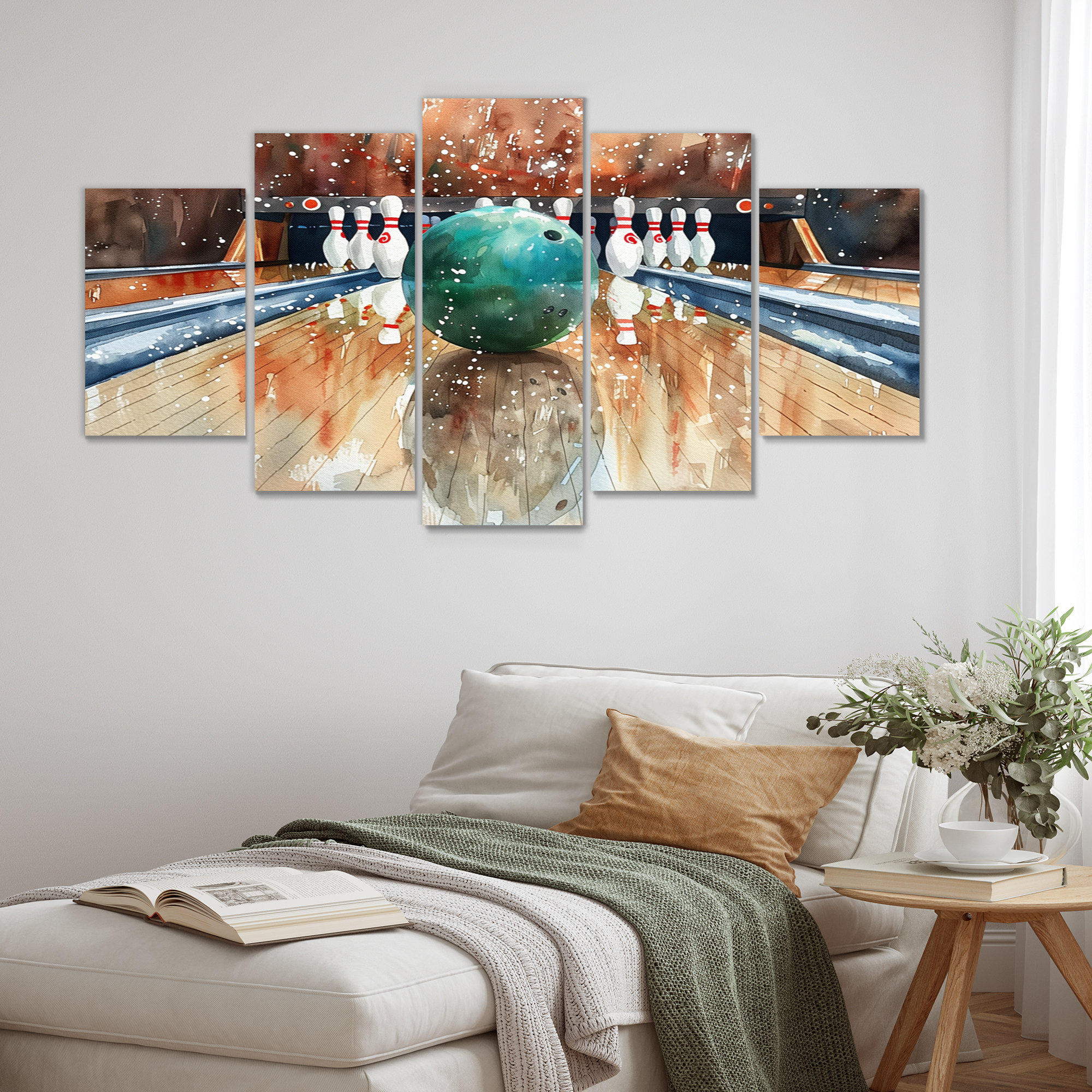 Lark Manor™ Green Bowling Ball Full Strike III - Bowling Wall Decor Set ...