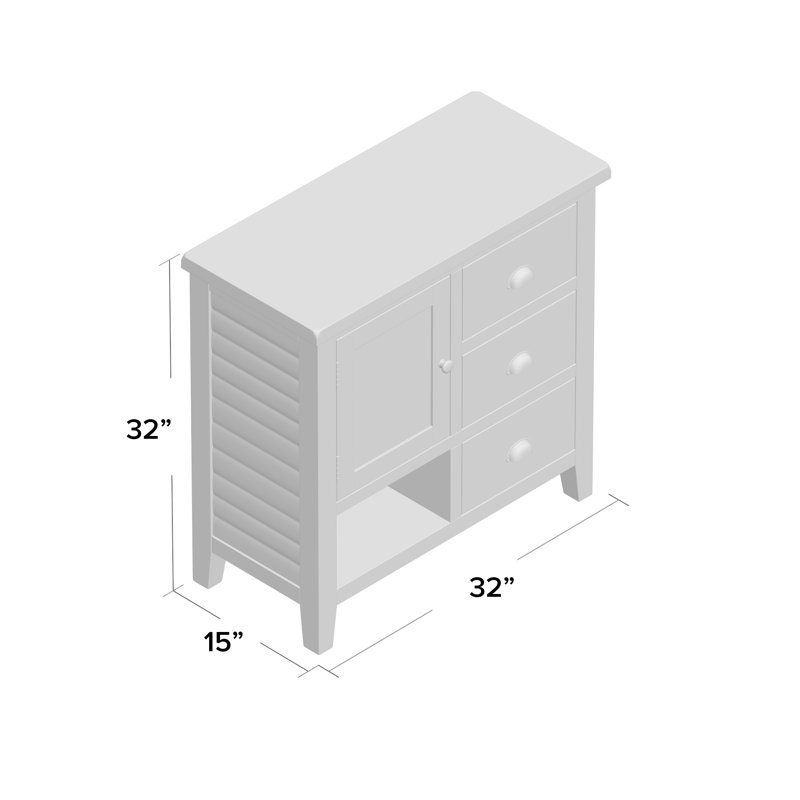 Birch Lane™ Castile Solid Wood 1 - Door Accent Cabinet & Reviews ...