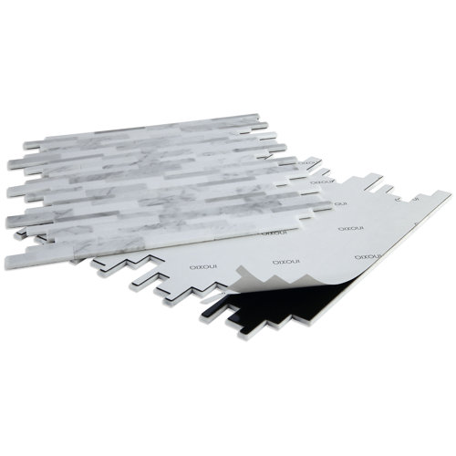 Speed tiles 11.34'' W x 11.65'' L Natural Stone Peel and Stick Mosaic ...