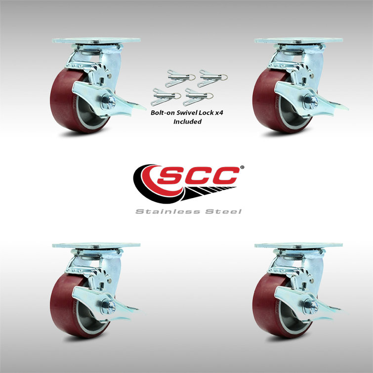 Service Caster Poly on Aluminum Caster - Wayfair Canada