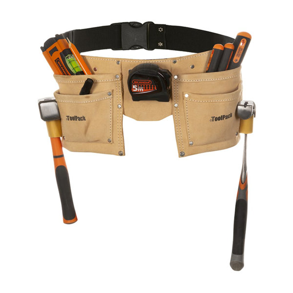 WFX Utility Toolpack Double-Pouch Tool Belt Leather Regular | Wayfair.co.uk