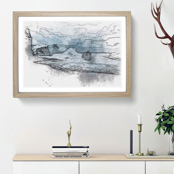 East Urban Home A Beach in Iceland - Picture Frame Painting Print ...