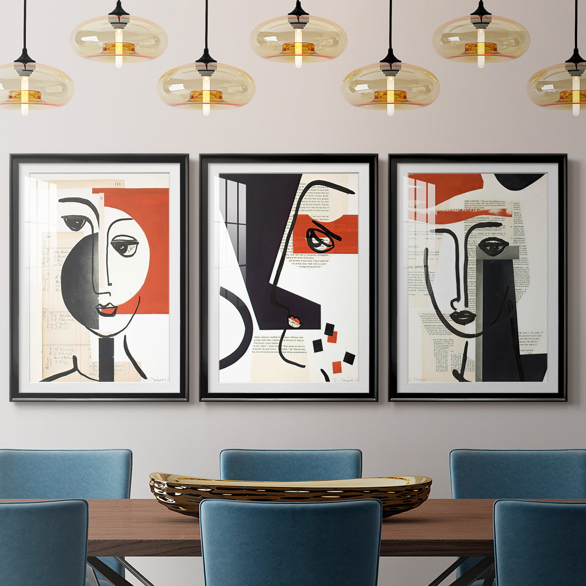 Hokku Designs Faces of A Century IV -Custom Framed Premium Print W Matt ...