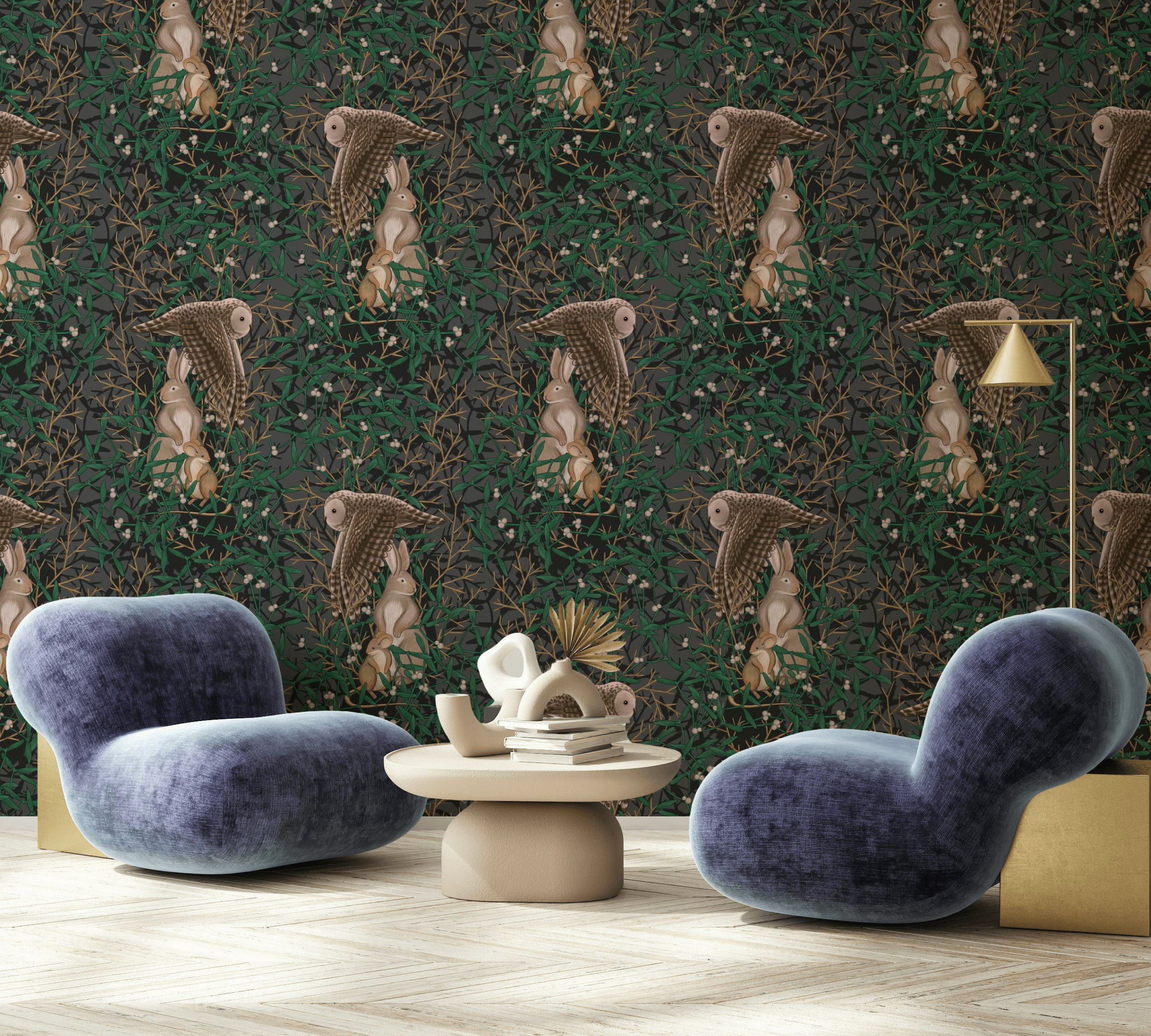 Gracie Oaks Enchanted Woodland Whispers Removable Wallpaper - Wayfair ...