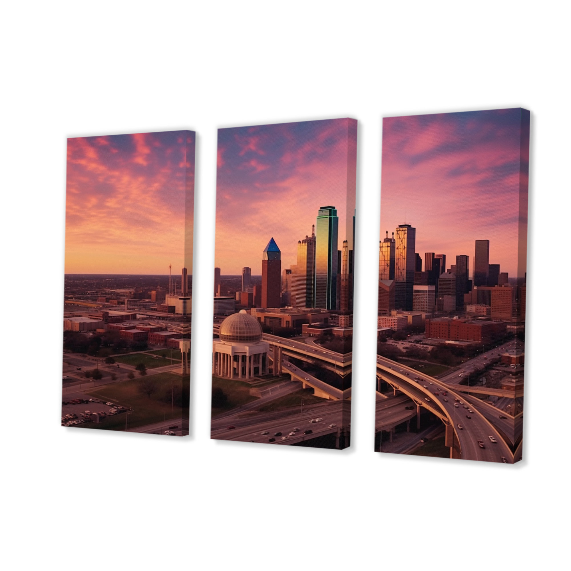 Ebern Designs Dallas Perspectives I - Dallas Wall Art Print Set ...