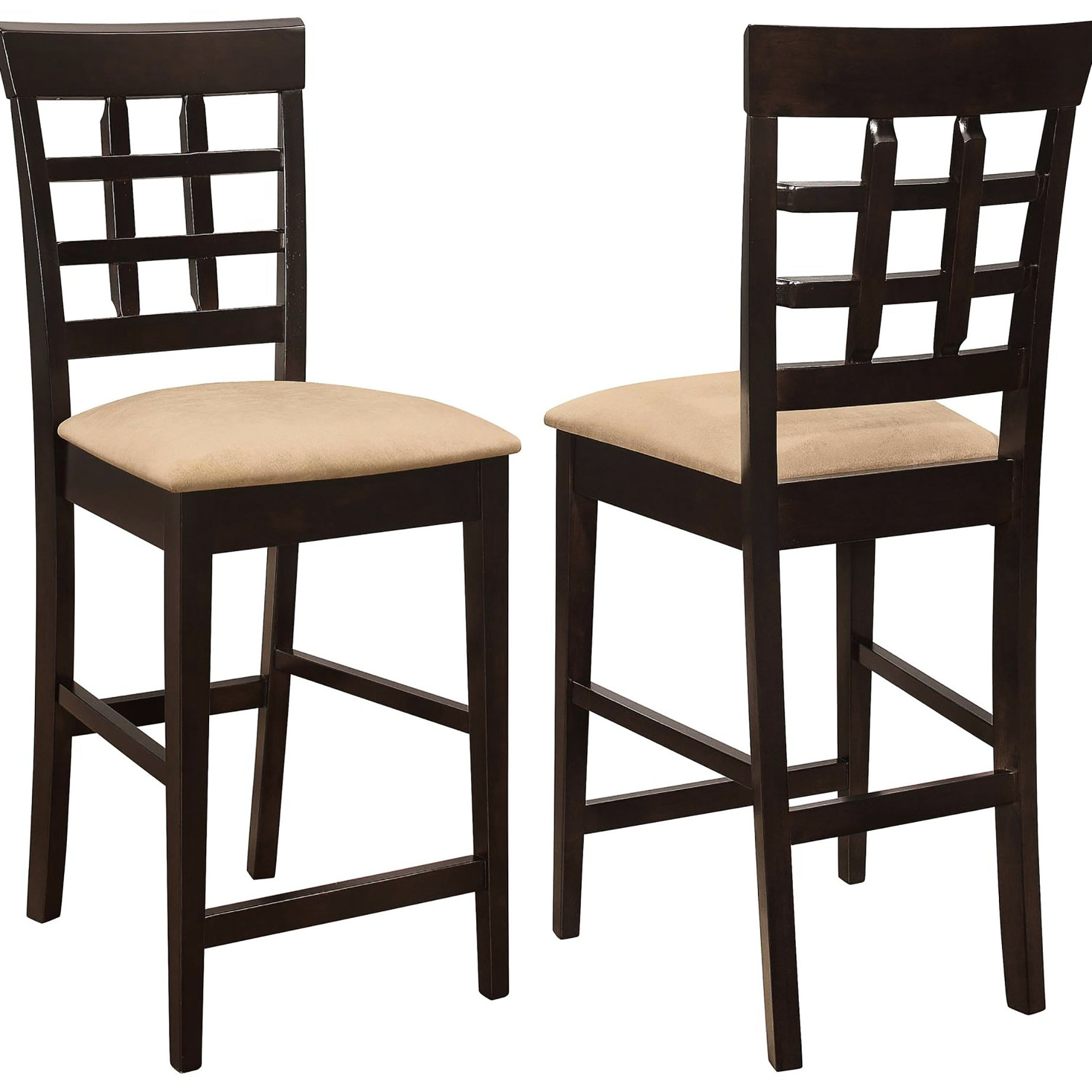 Red Barrel Studio® 2Pcs Counter Height Stools In Beige And Cappuccino ...