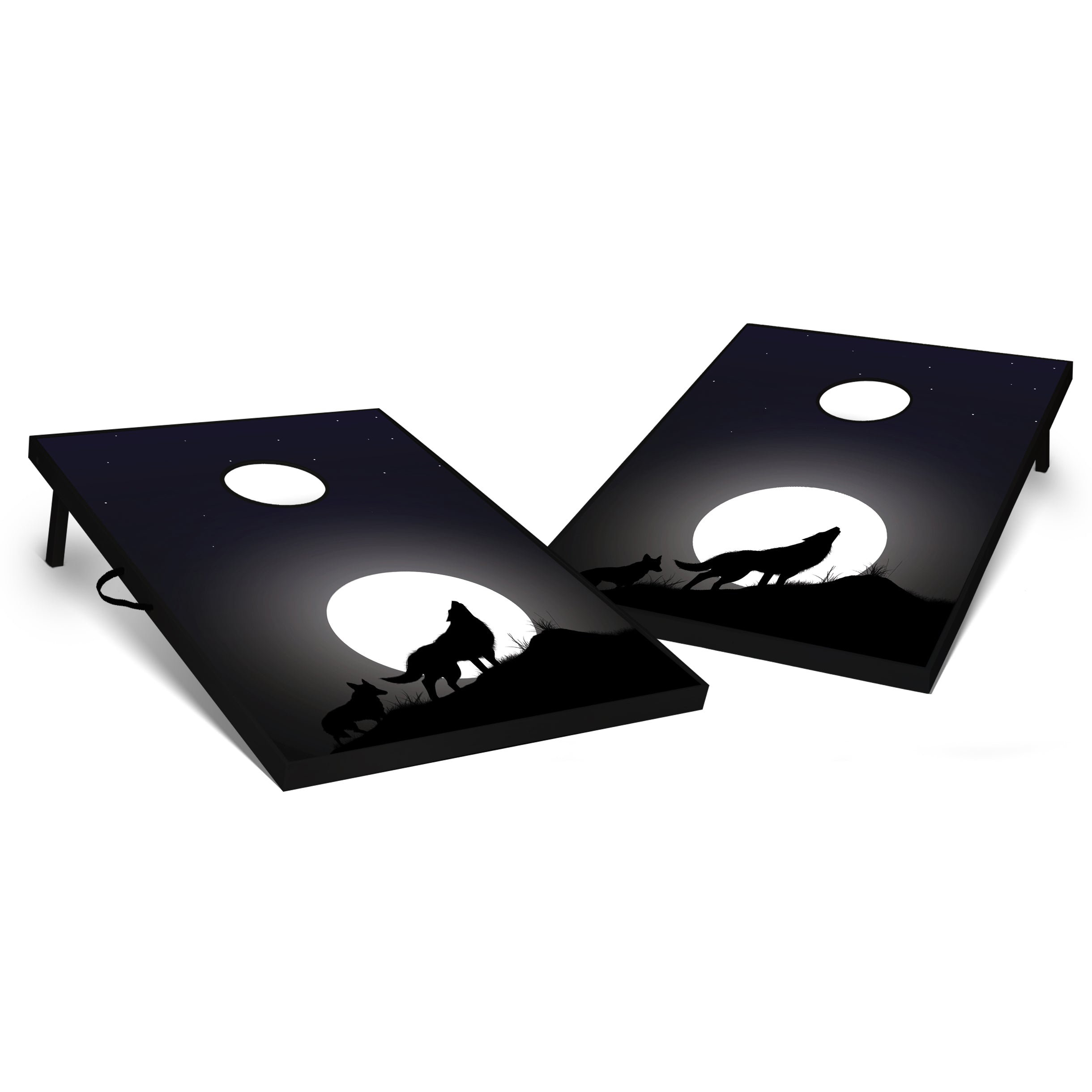 East Urban Home 2' X 3' Wolf Tailgate Size Cornhole Set | Wayfair