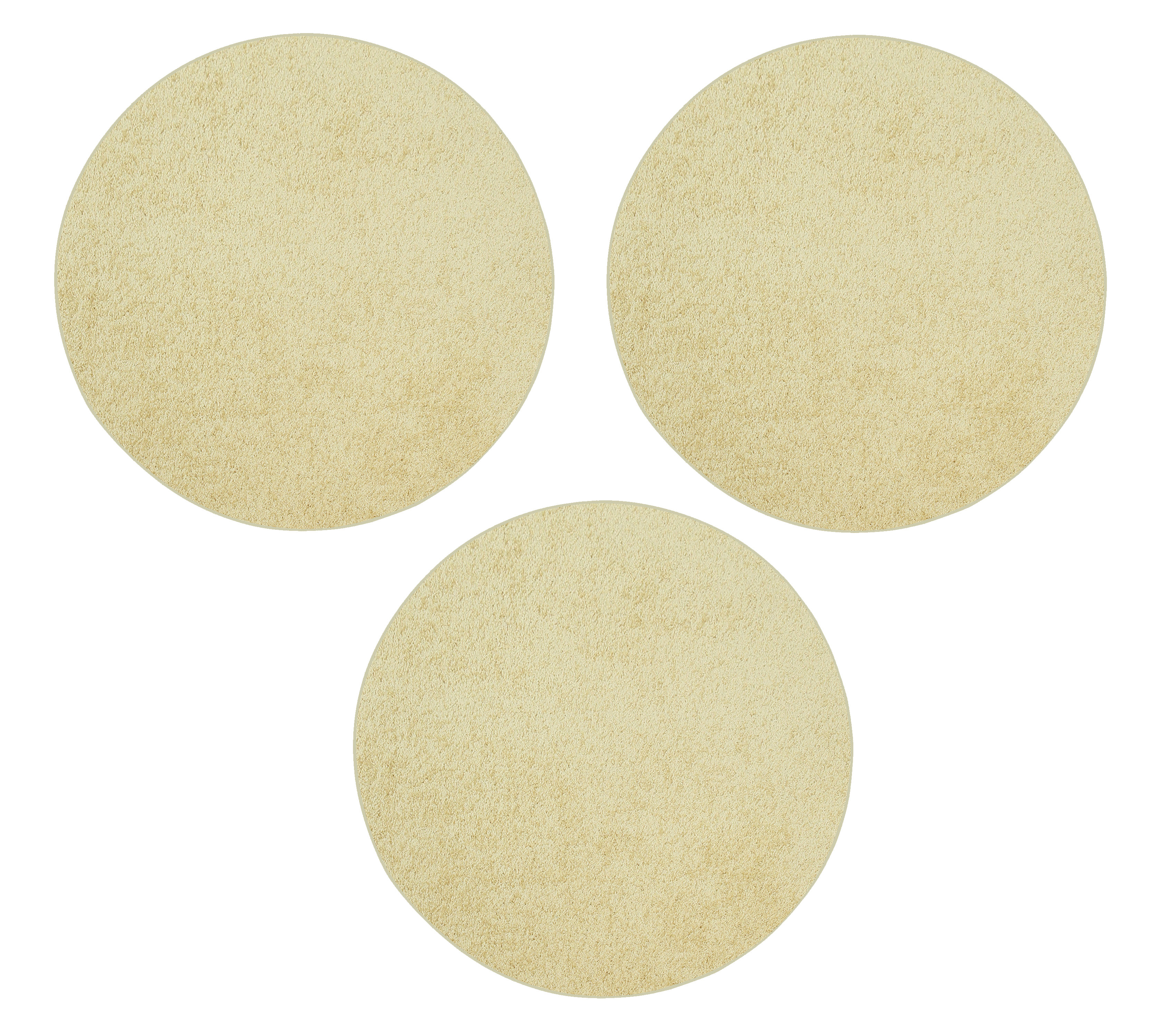 Eider & Ivory™ Yellow_Set of 3_Furnish My Place Modern Plush Solid ...
