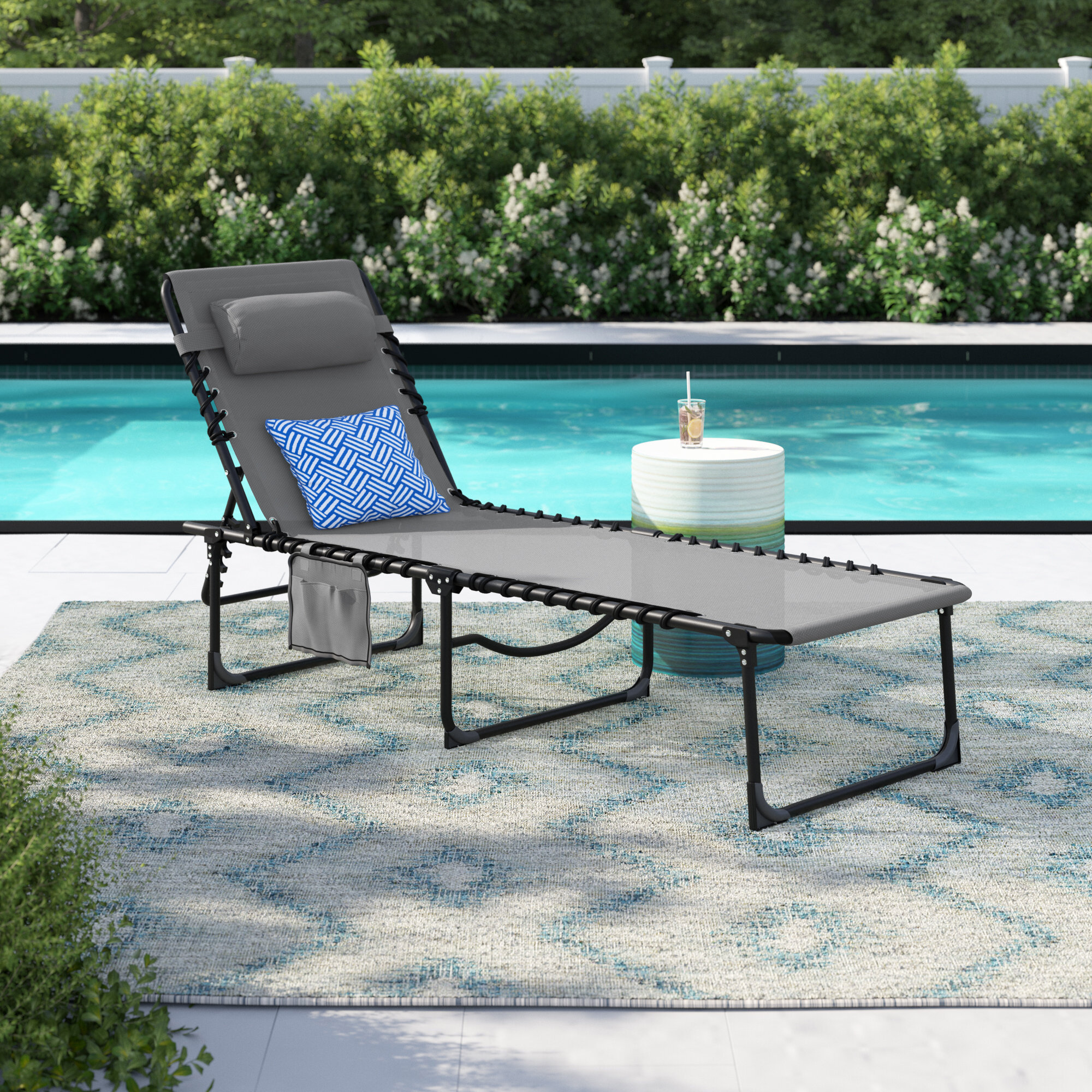 Sol 72 Outdoor™ Aylin 74'' Long Reclining Single Chaise & Reviews | Wayfair