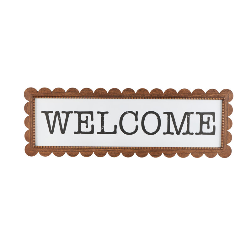 Cole & Grey Cole And Grey Wood Handmade Welcome Home Decorative Sign ...
