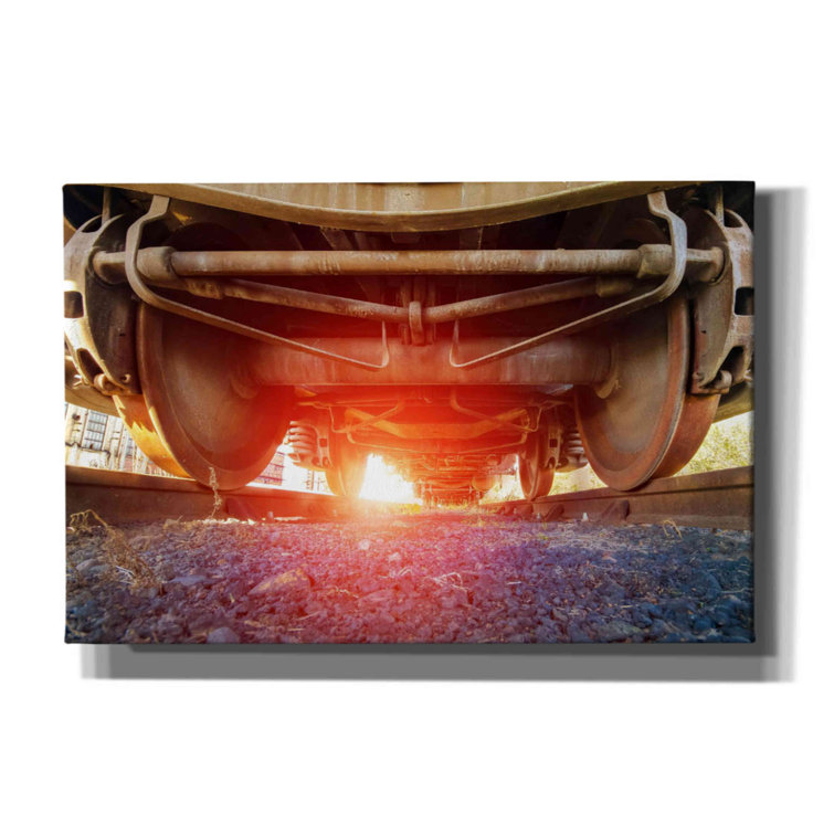 Latitude Run® Atomic Train On Canvas by Sebastien Lory Print | Wayfair