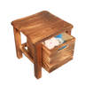 Millwood Pines Dorislee Solid Wood Storage Stool with Drawer, Accent ...