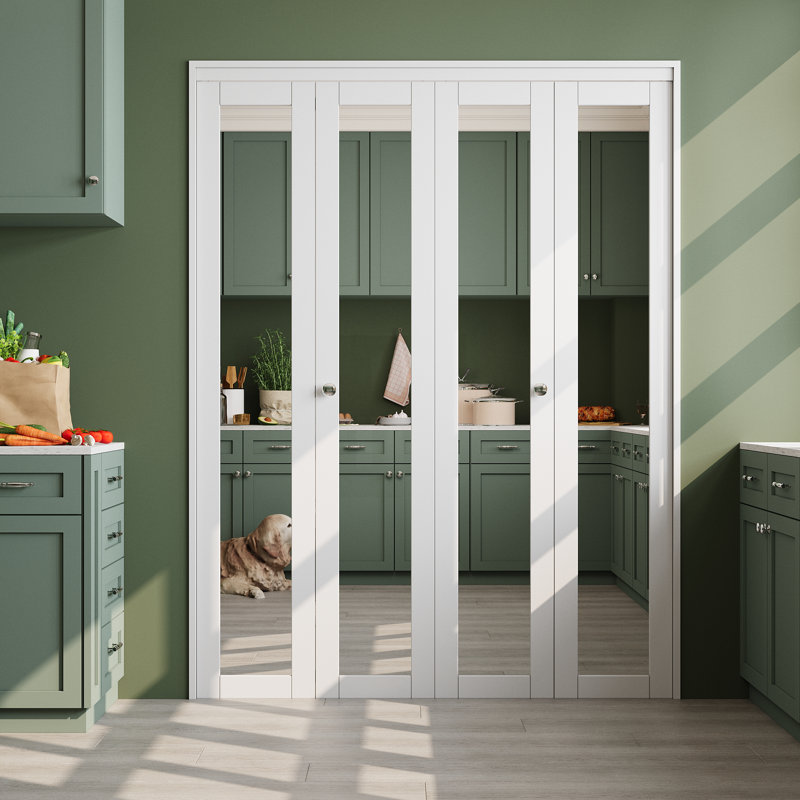 ARK DESIGN Double Bifold Doors Mirror Solid Manufactured Wood ...