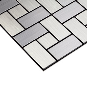 Speed tiles 11.3'' W x 11.3'' L Metal Peel and Stick Mosaic Tile ...