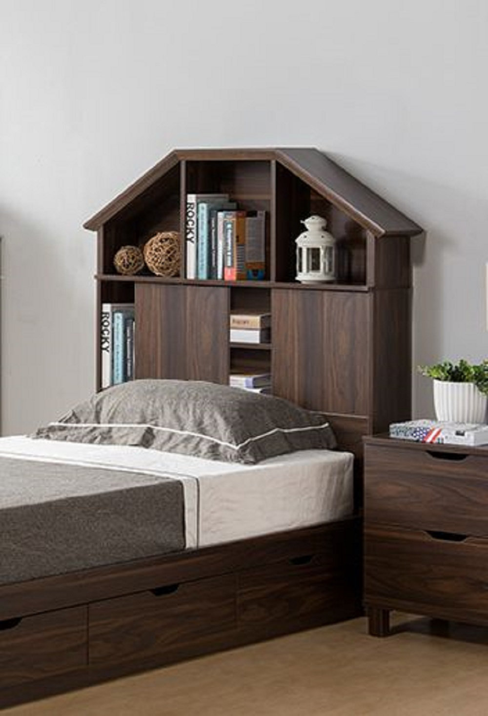 Ebern Designs Gazit Bookcase Headboard | Wayfair