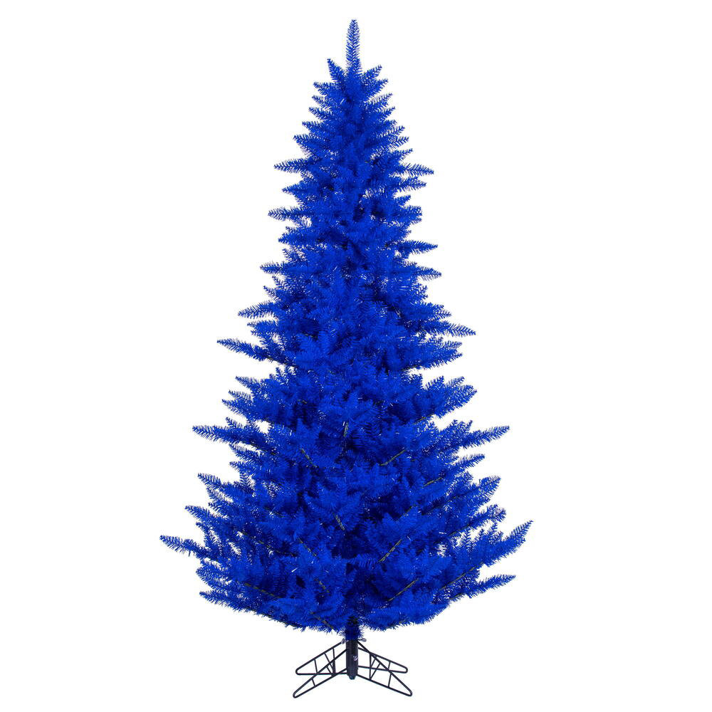 The Holiday Aisle® Blue Artificial Unlit Christmas Tree with Folding ...