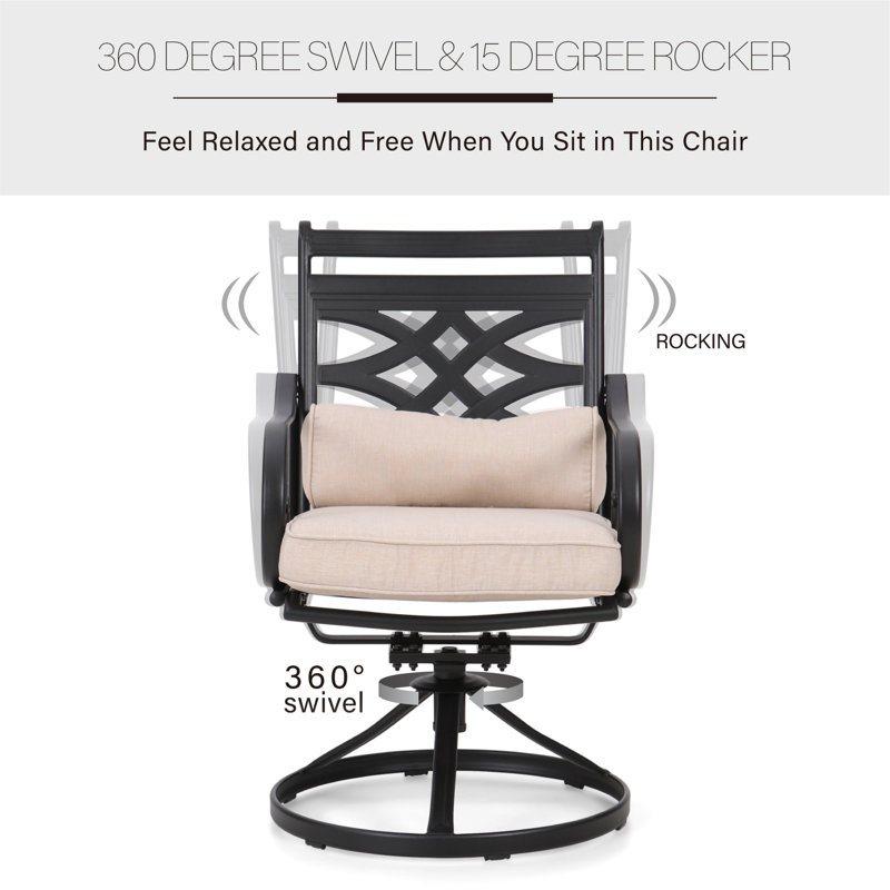 Lark Manor Alyah 6 - Person Outdoor Dining Set with Umbrella Featuring ...