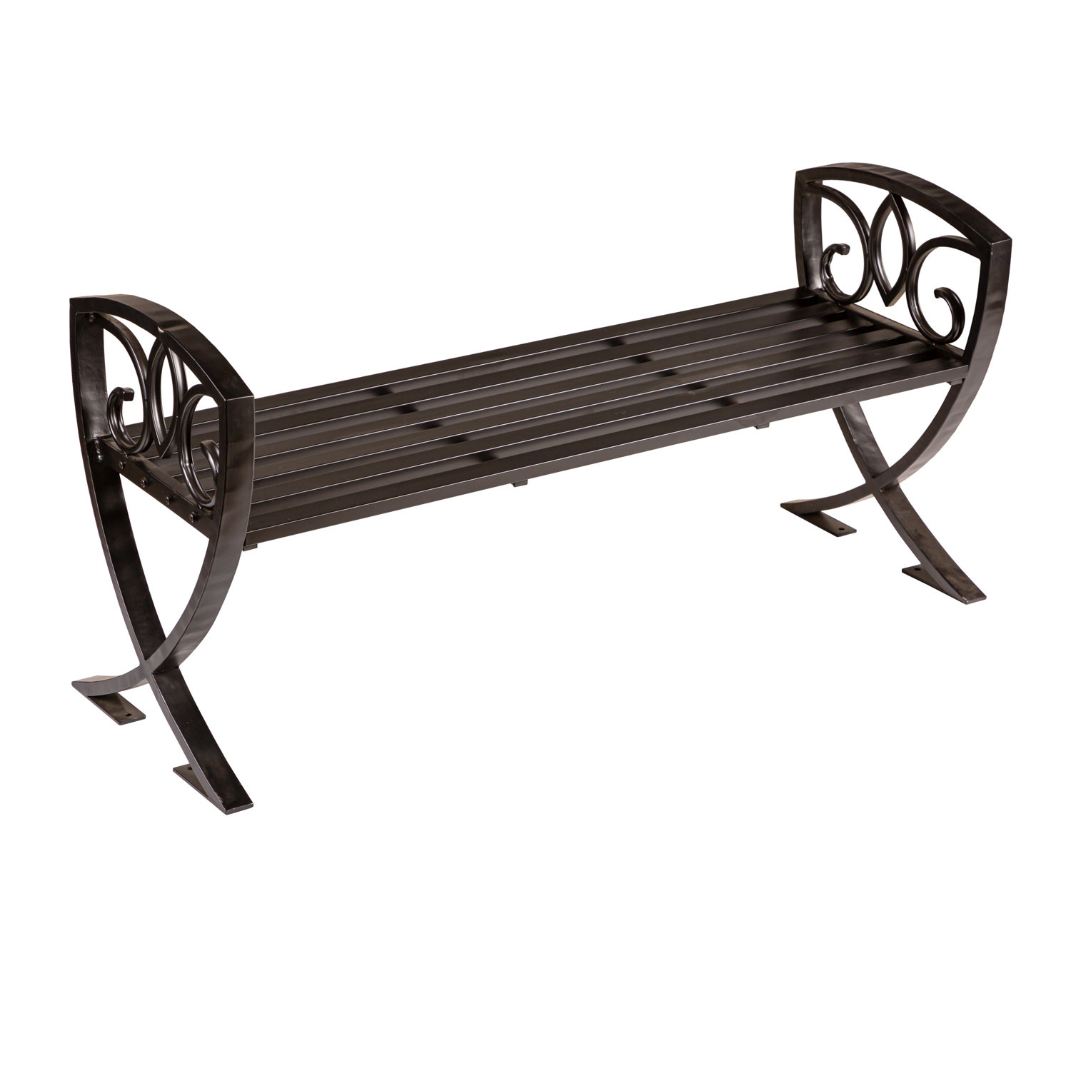 Wildon Home® Auvil Garden Metal Shield Backless Bench & Reviews | Wayfair