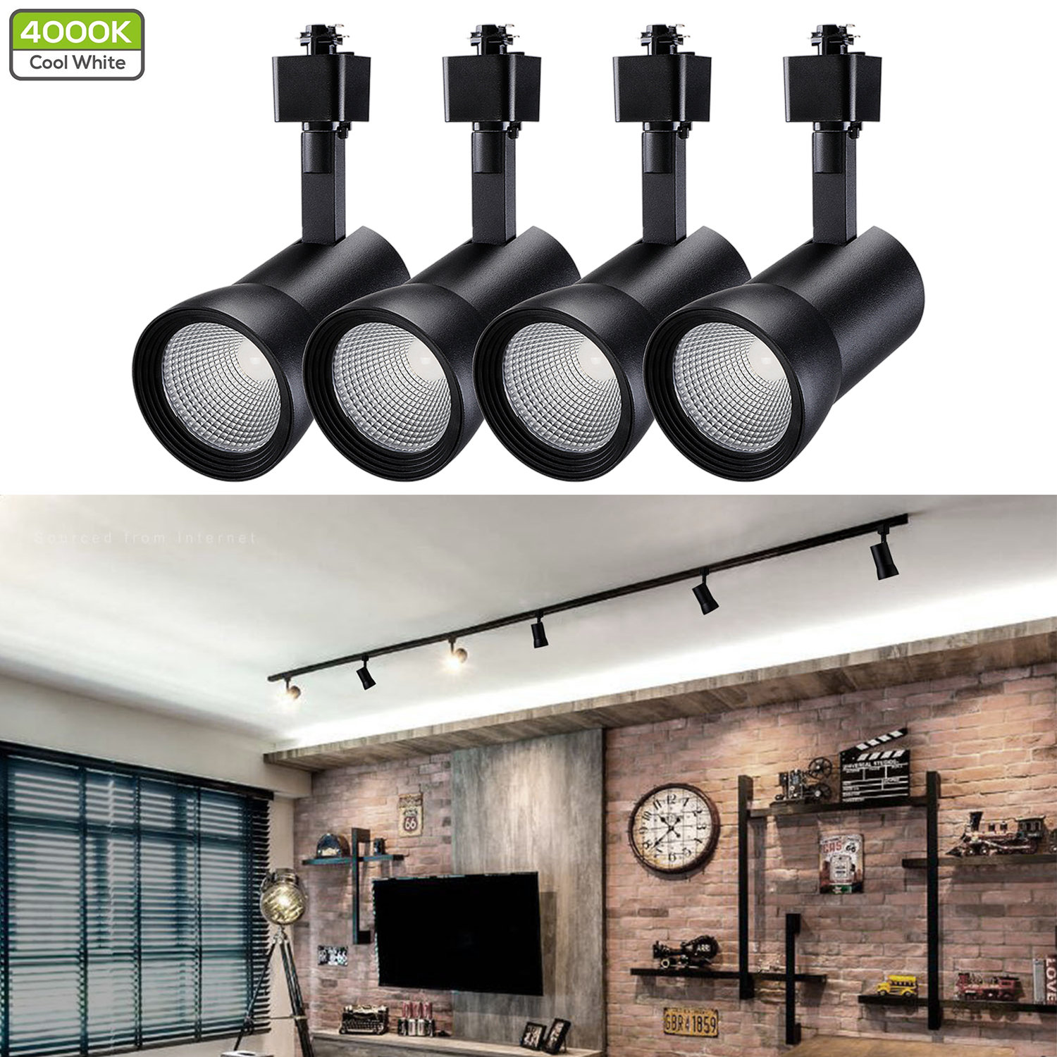 LEDVANS 10w Dimmable Led Track Lighting Heads, Compatible With Single ...