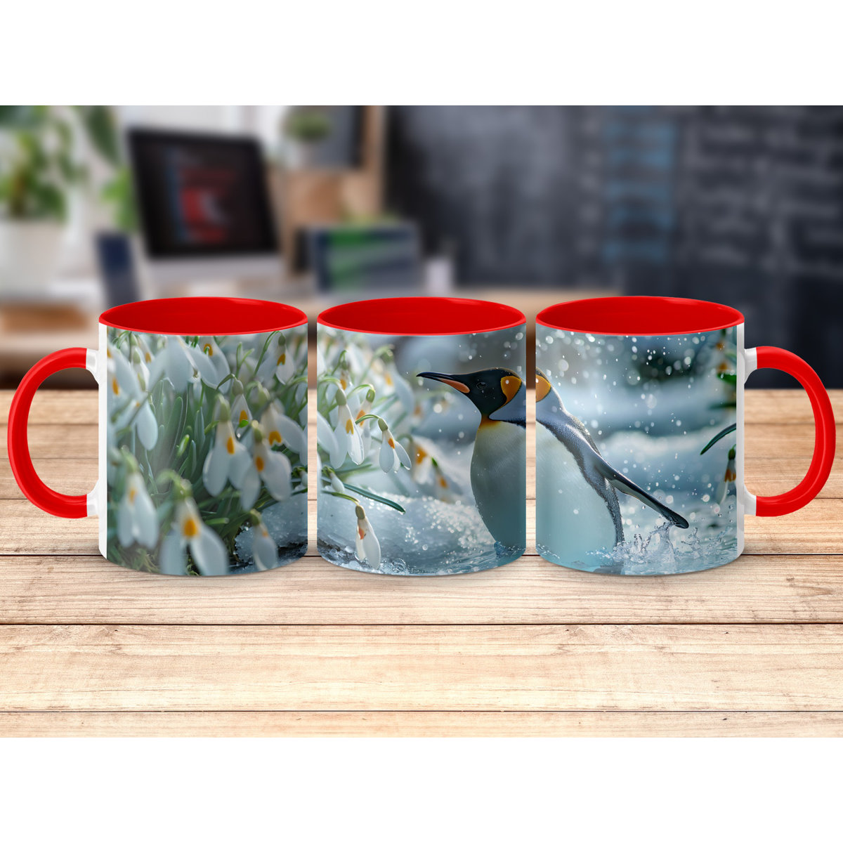 East Urban Home Set of 4 Realistic Animal Design 11oz Accent Mugs ...