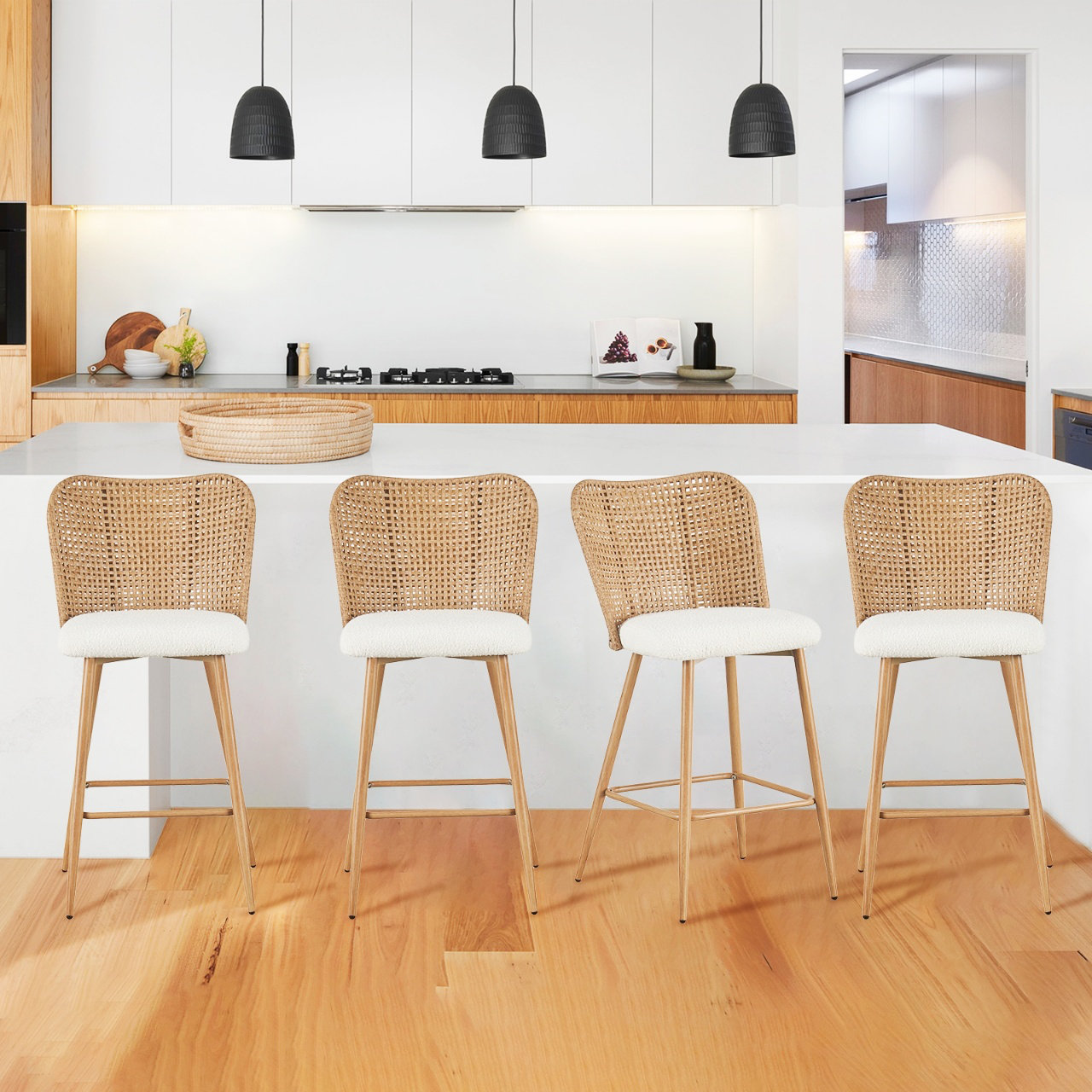 Bayou Breeze 27" Counter Height Bar Stools | Wayfair