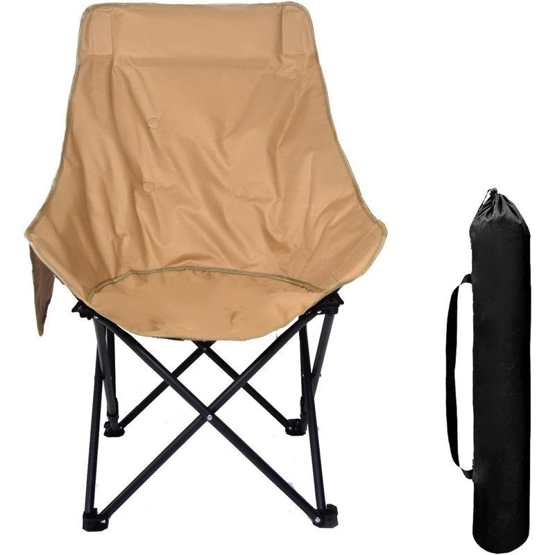 Arlmont & Co. Foldable Outdoor Chair,Padded with Cotton, Side Pocket ...