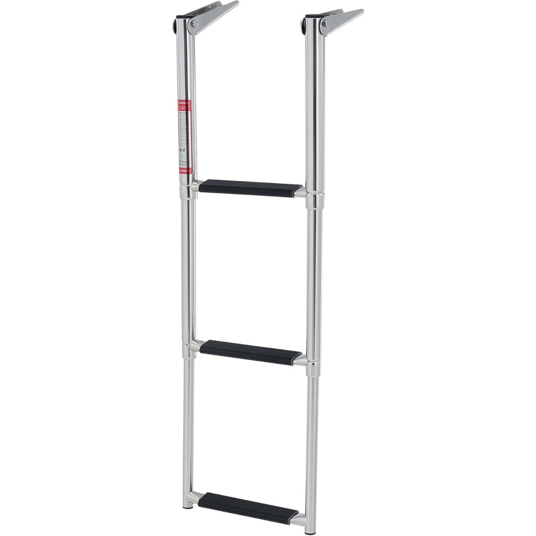 DESIGN SHOP BY SHELL 3 Step Telescoping Boat Ladder, Pontoon Boat ...
