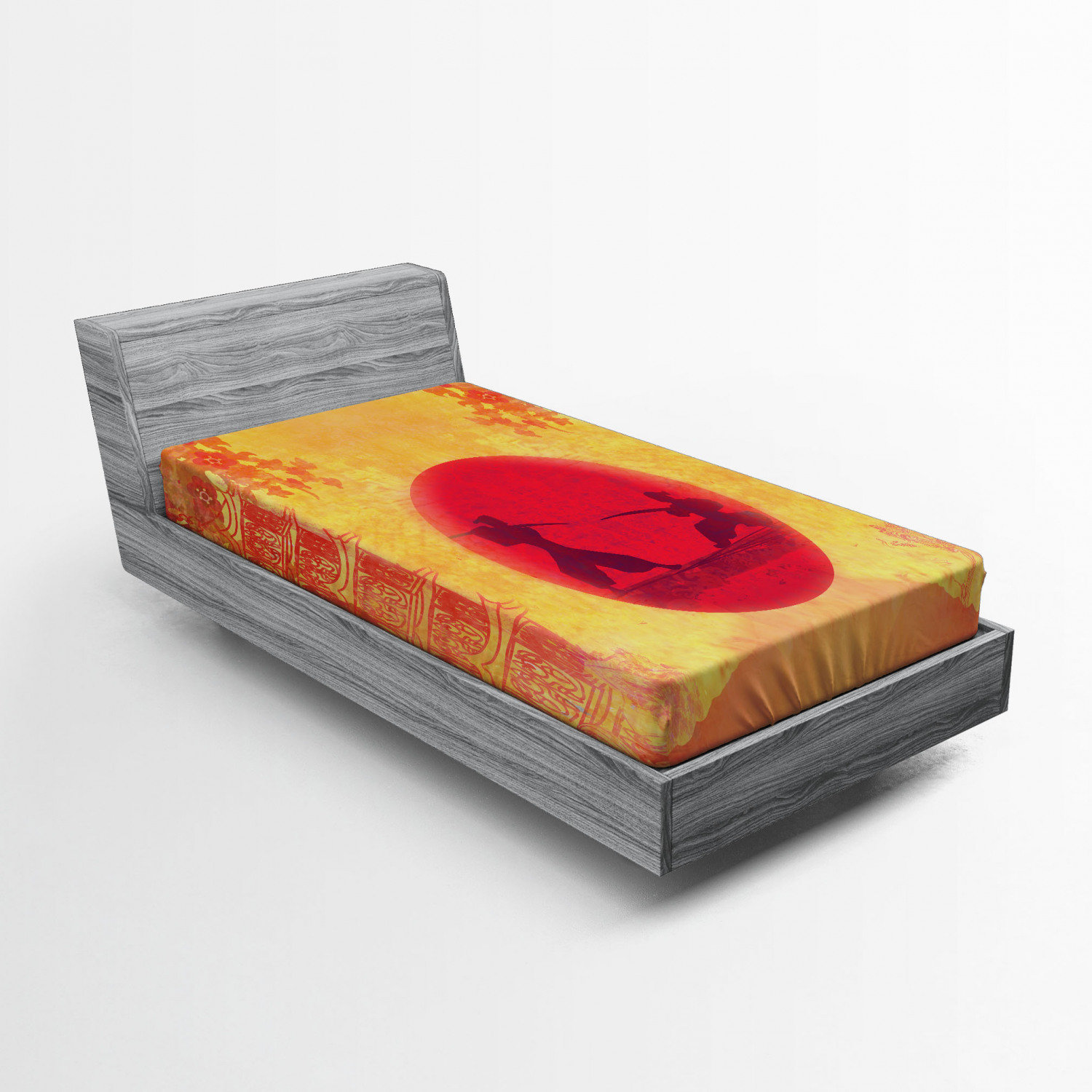 Ambesonne Japanese Microfiber Fitted Sheet | Wayfair