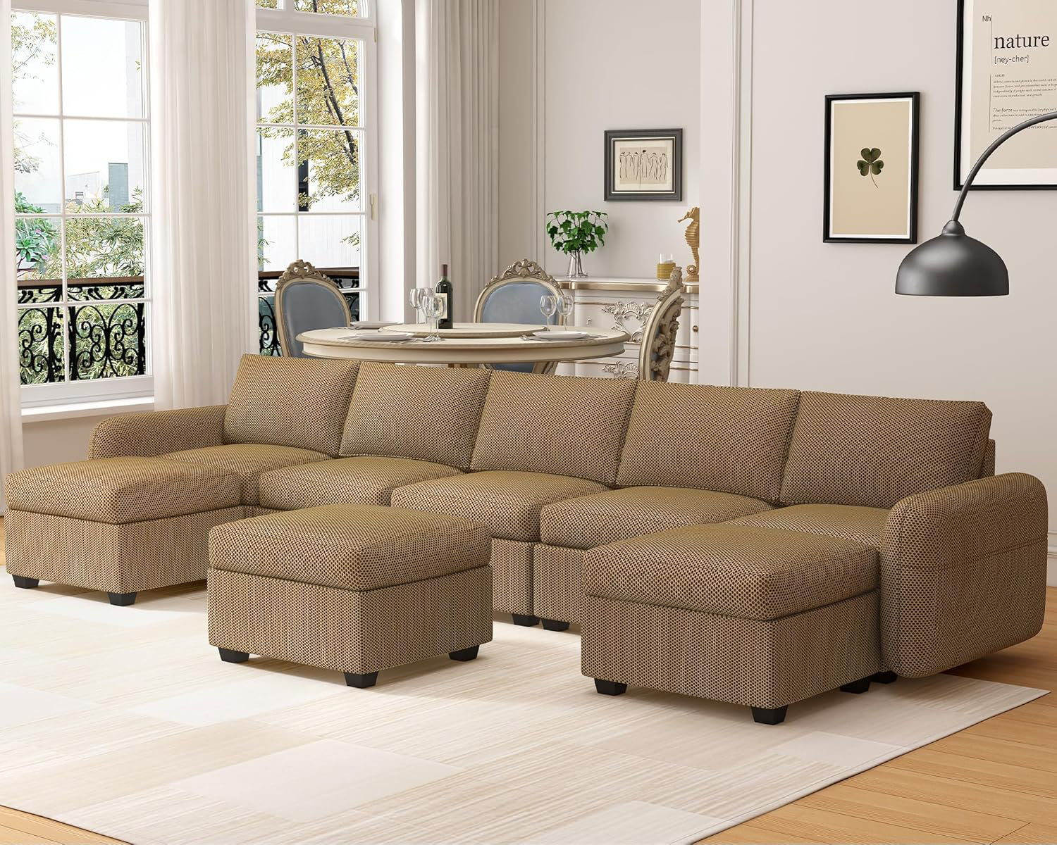 Latitude Run® Jazabell 8 - Piece Upholstered Sectional | Wayfair