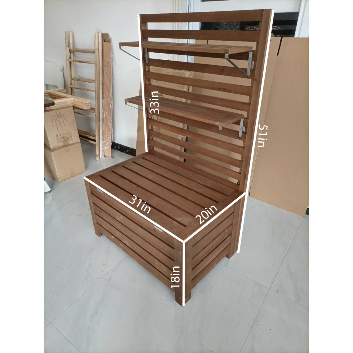 Arlmont & Co. Wooden Retail Display Merchandiser, Indoor/Outdoor Wooden ...